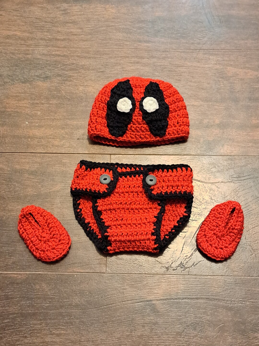 Deadpool Inspired Diaper Cover Set Photo Prop Newborn Baby's First ...