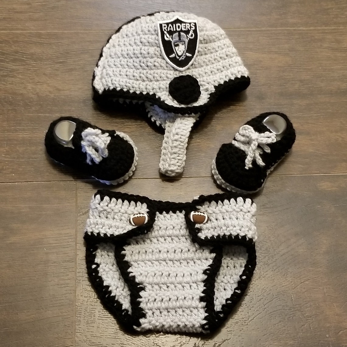 Raiders Inspired Crochet Football Outfit Photo Prop | Etsy