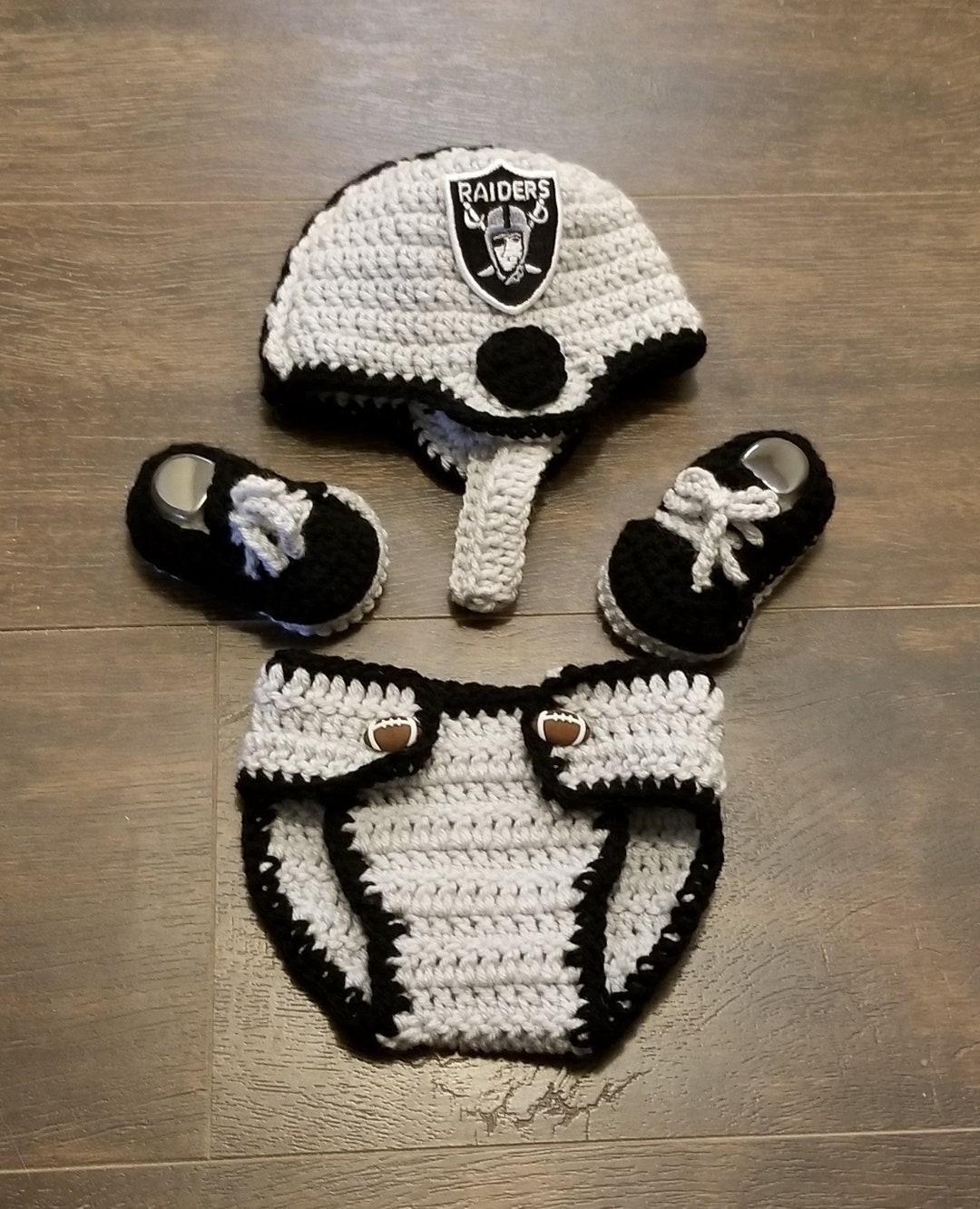 Raiders Inspired Crochet Football Outfit Photo Prop Costume - Etsy