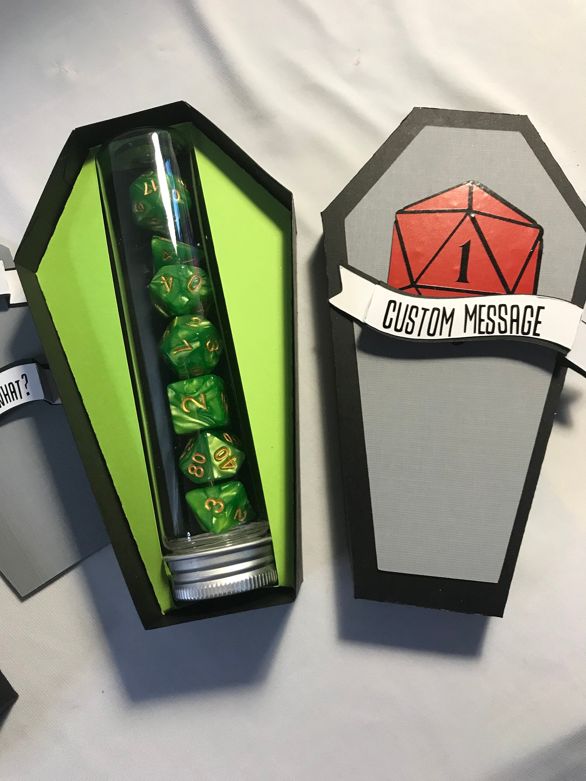 Coffin Dice Card - Etsy
