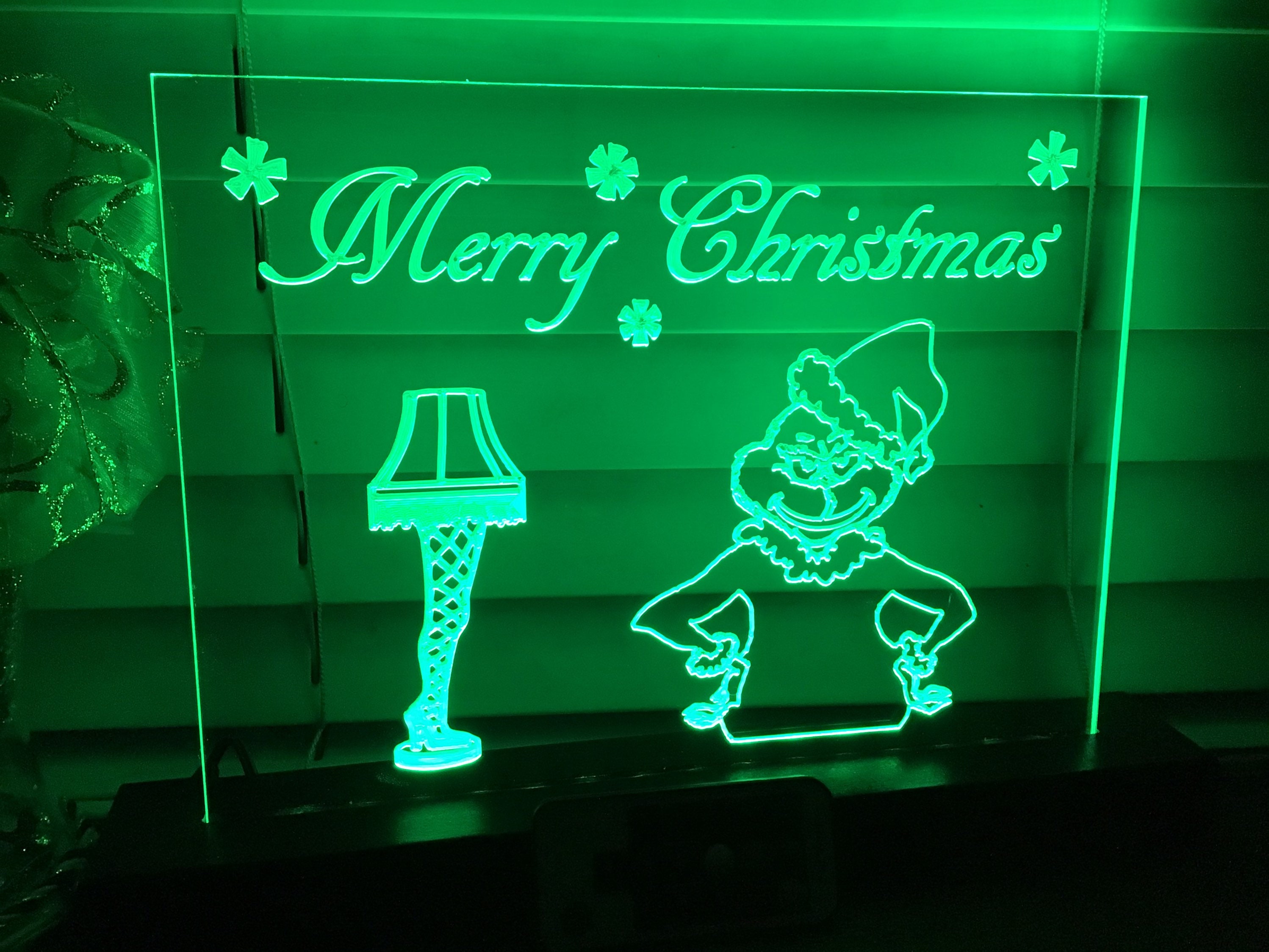 Multi-Color LED Christmas LED lighted sign | Etsy