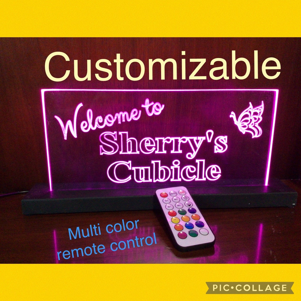 Office Desk Sign Multi-color Chasing LED Personalized Name - Etsy