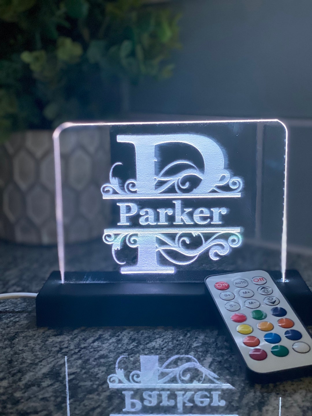 Personalized Split Monogram Lighted Entry Sign. - Etsy
