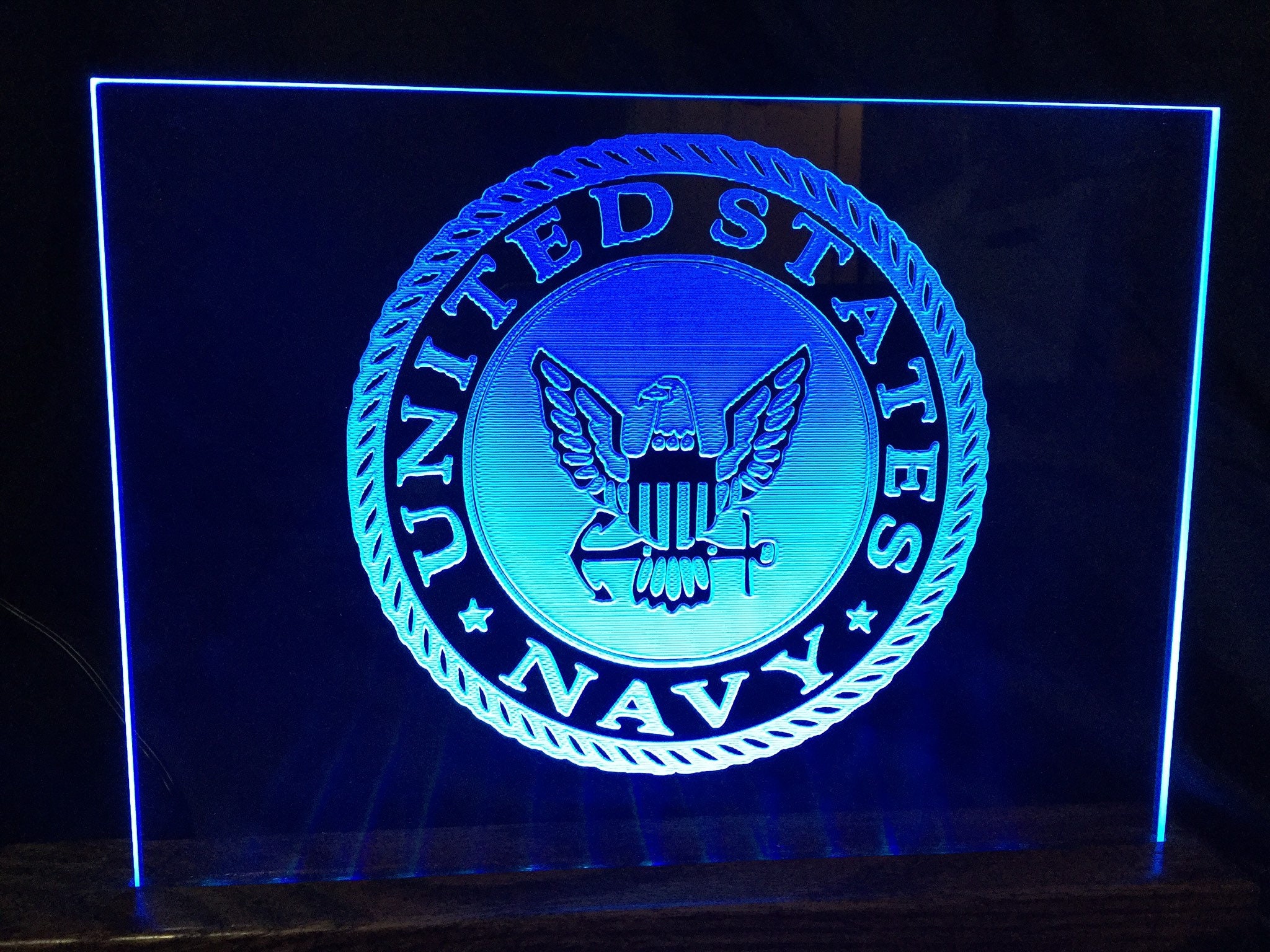 Multi-Color LED Navy LED sign Neon sign Military Black | Etsy