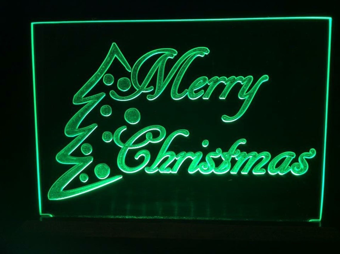 Multi-color LED Christmas LED Lighted Sign - Etsy