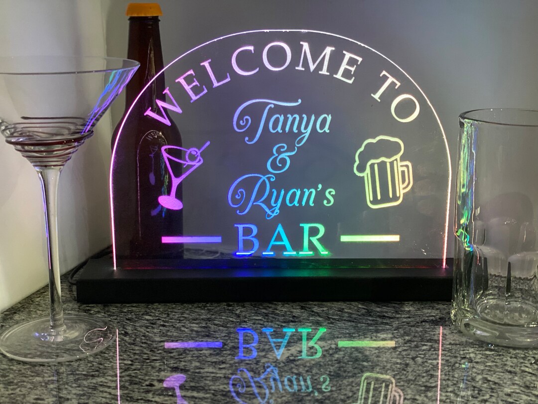 Arched Welcome to Home Bars Open Sign Bar Sign Multi-led Color Neon ...