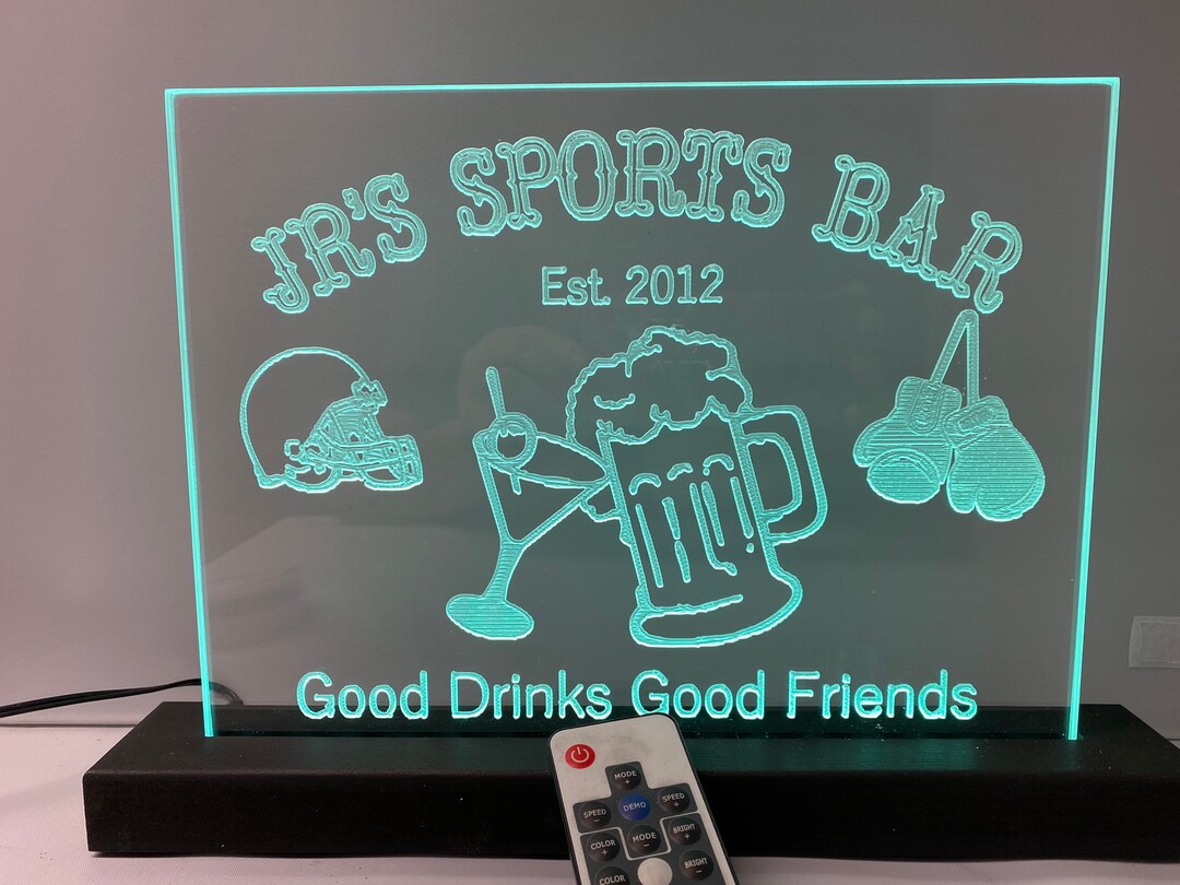 Sports Bar Sign Multi-neon Color Chasing LED Bars Open Sign Custom ...