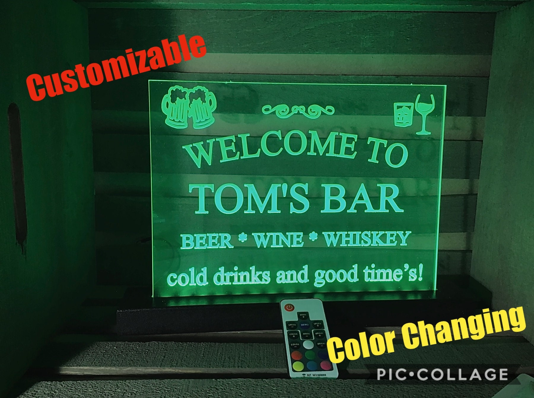 Arched Welcome to Home Bars Open Sign Bar Sign Multi-led Color - Etsy