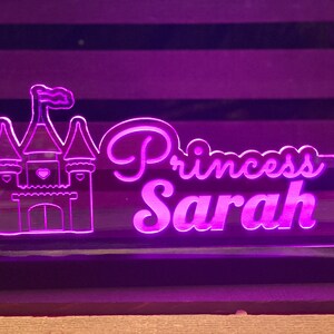 Princess Castle Personalized Chasing Lighted Sign, Sports Sign, Neon ...