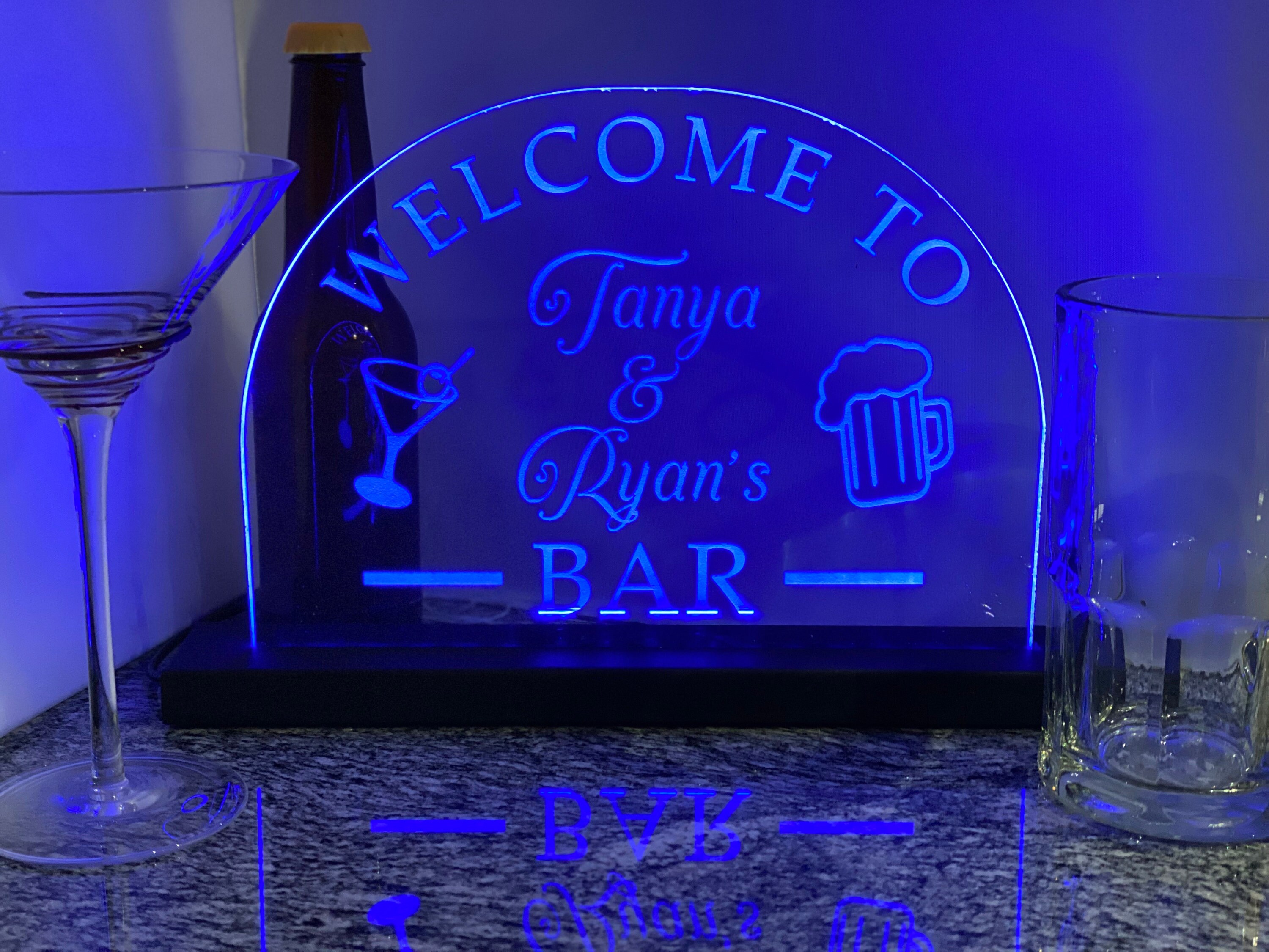Arched Welcome to Home Bars Open Sign Bar Sign Multi-led Color - Etsy