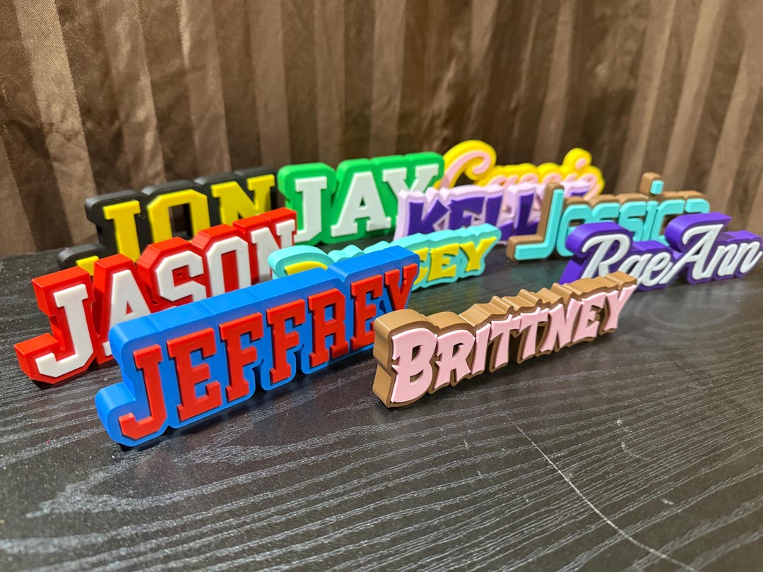 Personalized Name Plate 3D Printed Desk Sign - Etsy