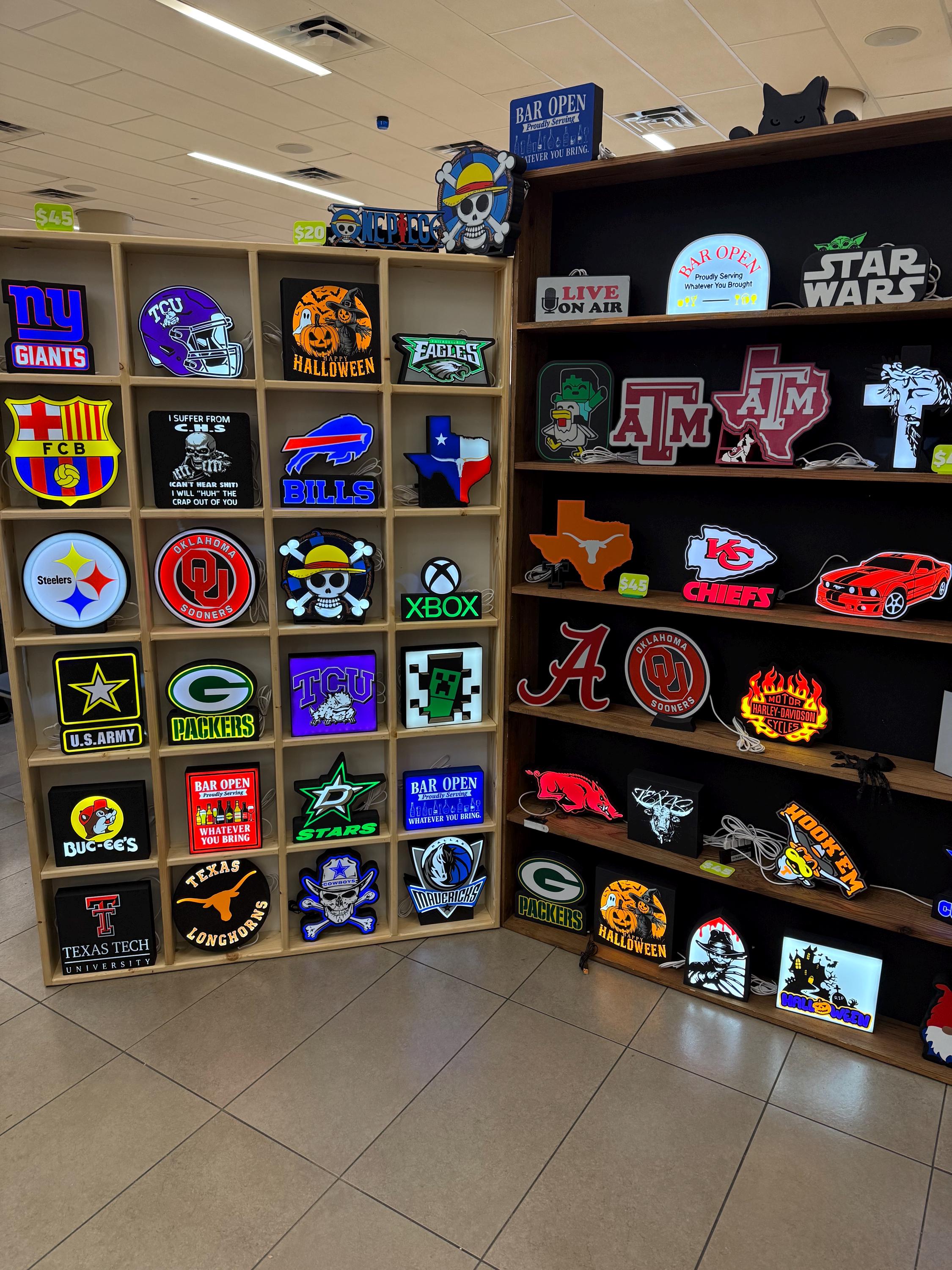Custom 3D Printed Lighted Sign Lightbox - Etsy