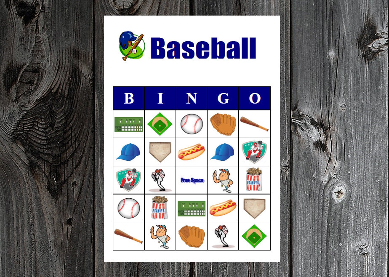 Baseball Bingo 30 Printable Sports Birthday / Super Bowl Party Bingo ...
