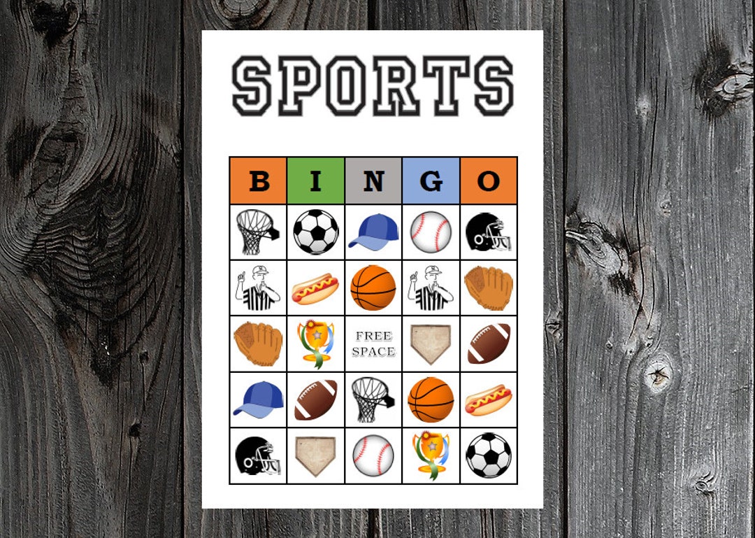 Sports Bingo Game: 30 Printable Birthday Party Cards (PDF) - Etsy