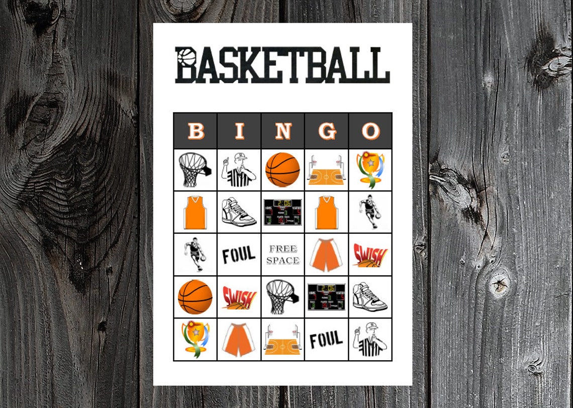 Basketball Bingo 30 Printable Sports Birthday Party Bingo Game Cards - Etsy