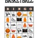 Basketball Bingo 30 Printable Sports Birthday Party Bingo Game Cards - Etsy