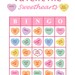 Valentine Bingo 30 Printable Valentine Sweethearts Holiday Party Bingo ...