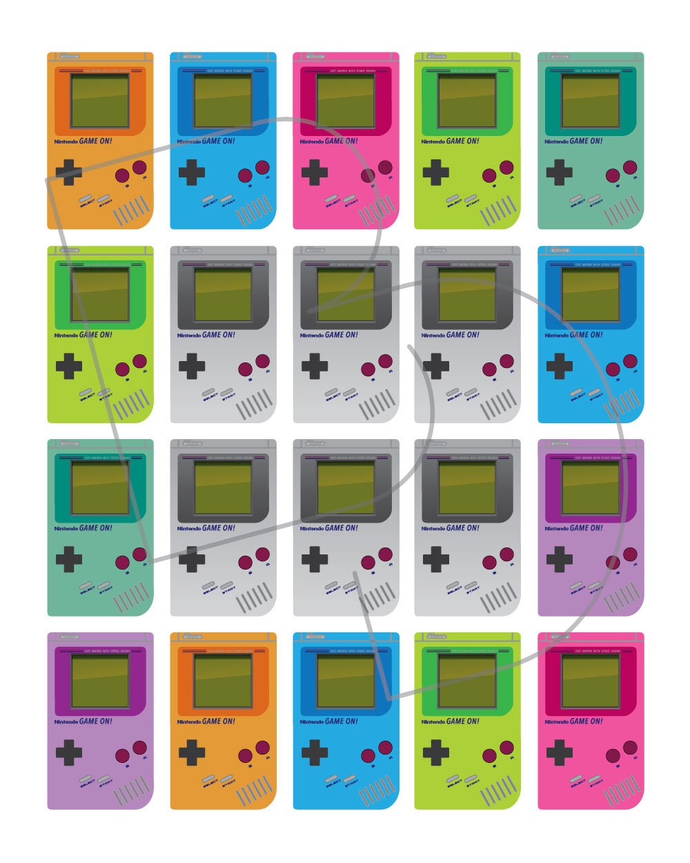 Nintendo Game Boy Color Wall Art, Game Boy Poster, 16x20 Inches ...