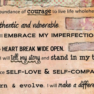 Inspirational Quote, Courage Pledge, Spiritual Gift, Affirmation ...