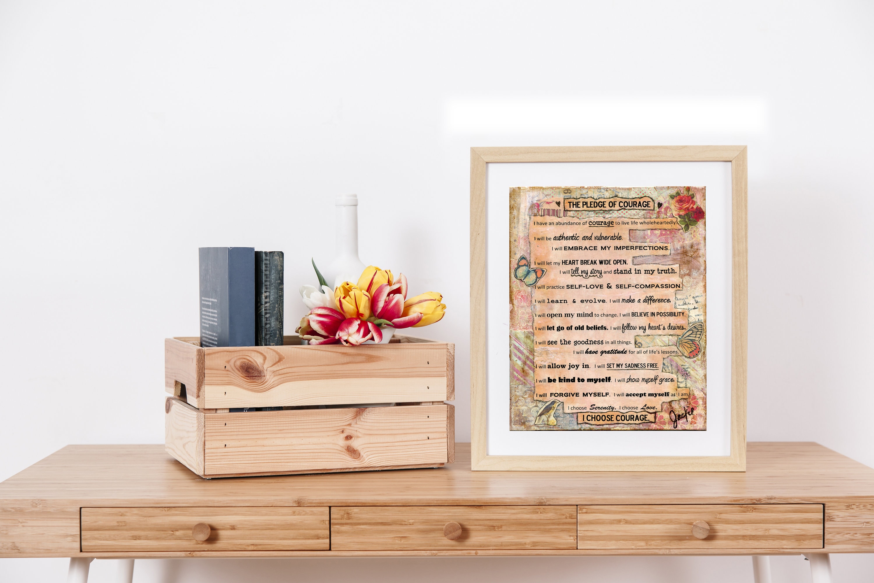 Inspirational Quote, Courage Pledge, Spiritual Gift, Affirmation ...