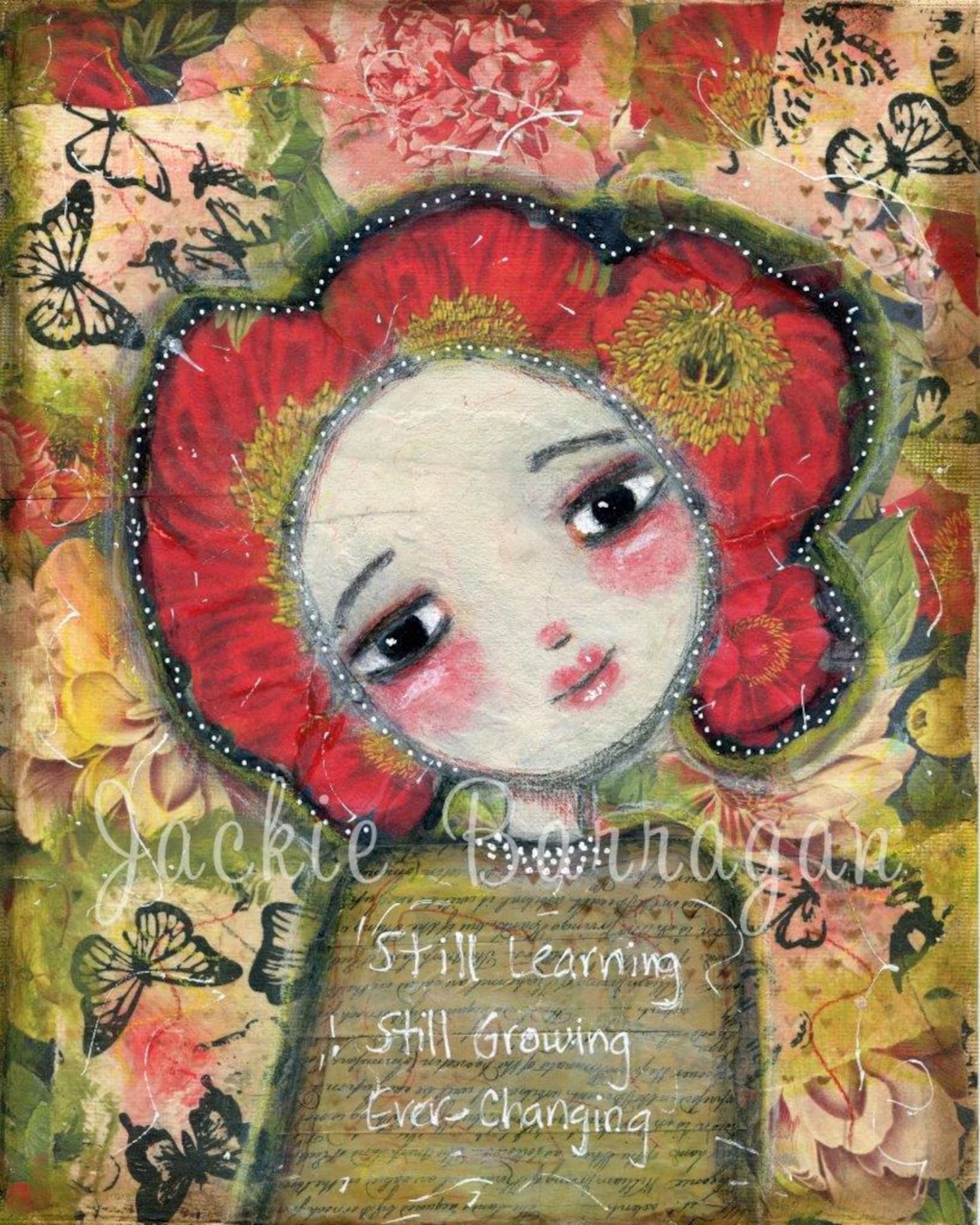 Spiritual Gift, Mantra Art, Inner Child Art, New Age Gift, Meditation ...