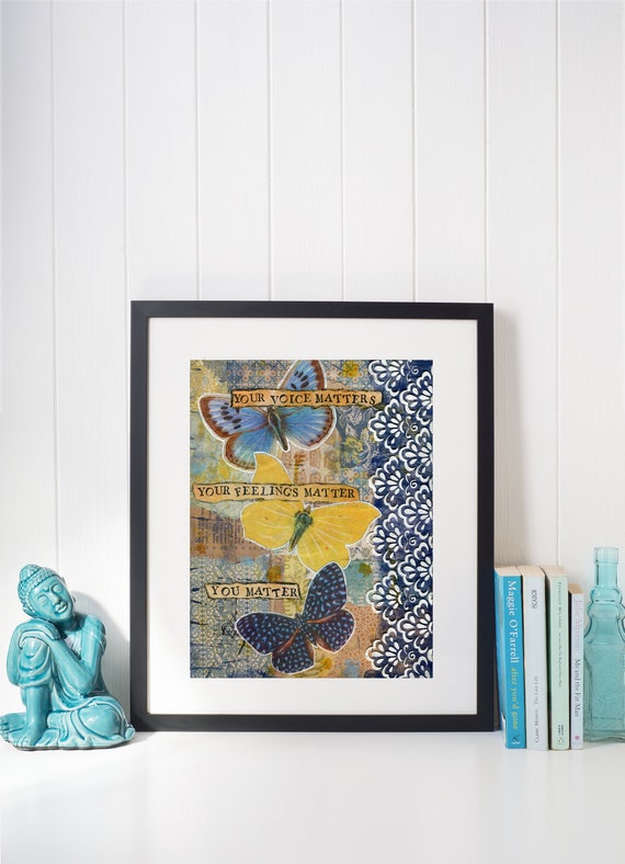 Collage Art Spiritual Gift Wall Art Inspirational Art | Etsy