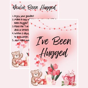 You've Been Hugged (coworker) Game Digital File - Download and Print - Etsy