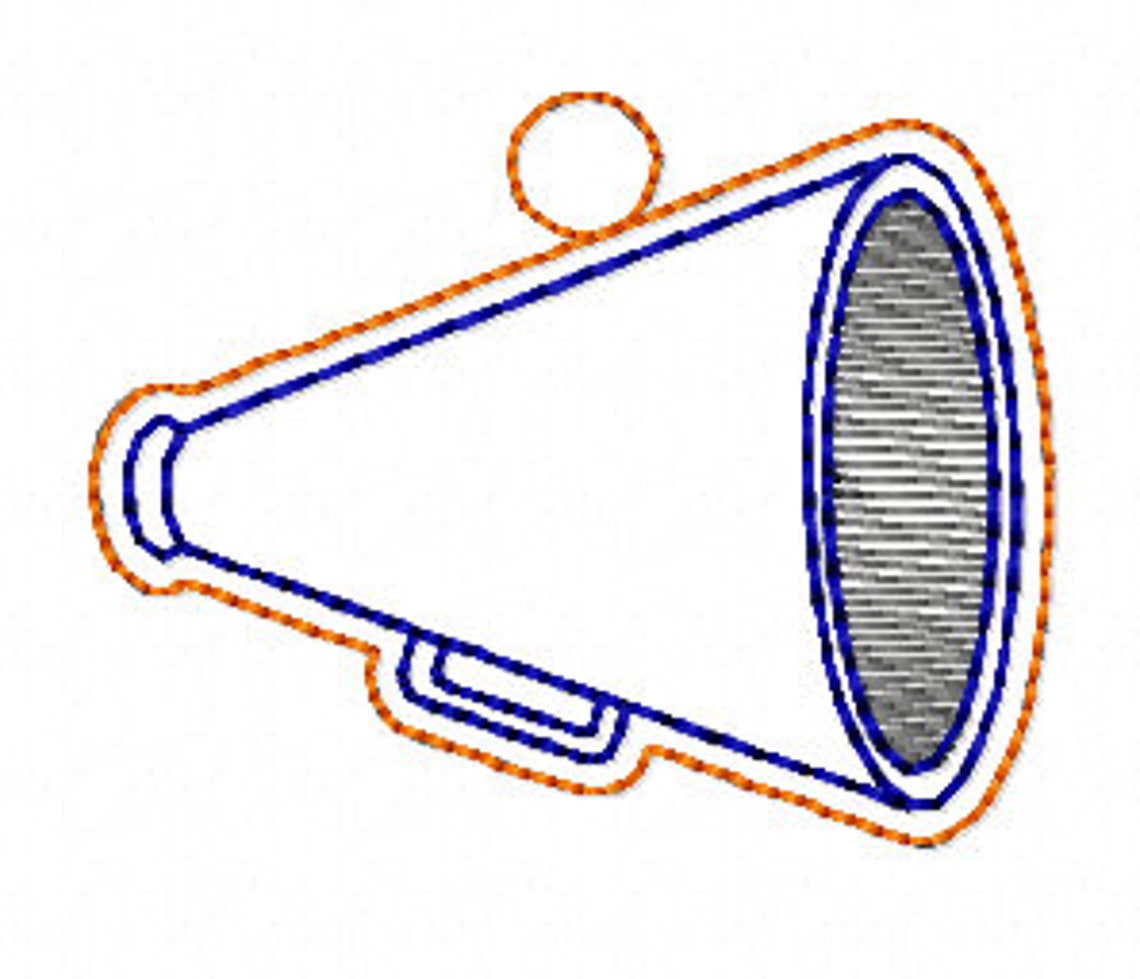 Cheer Megaphone Machine Embroidery ITH Key Fob - Etsy