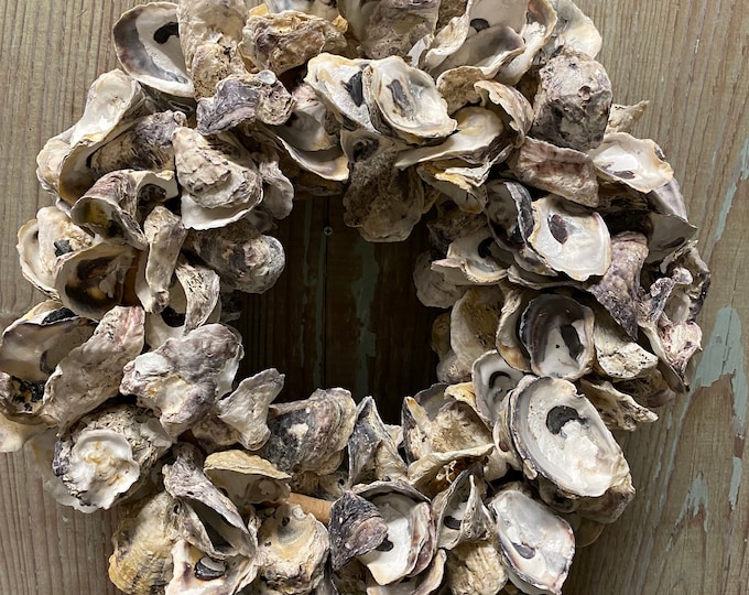Oyster Shell Wreath, Oyster Shell Decor, Nautical Wreath, Beech Decor ...