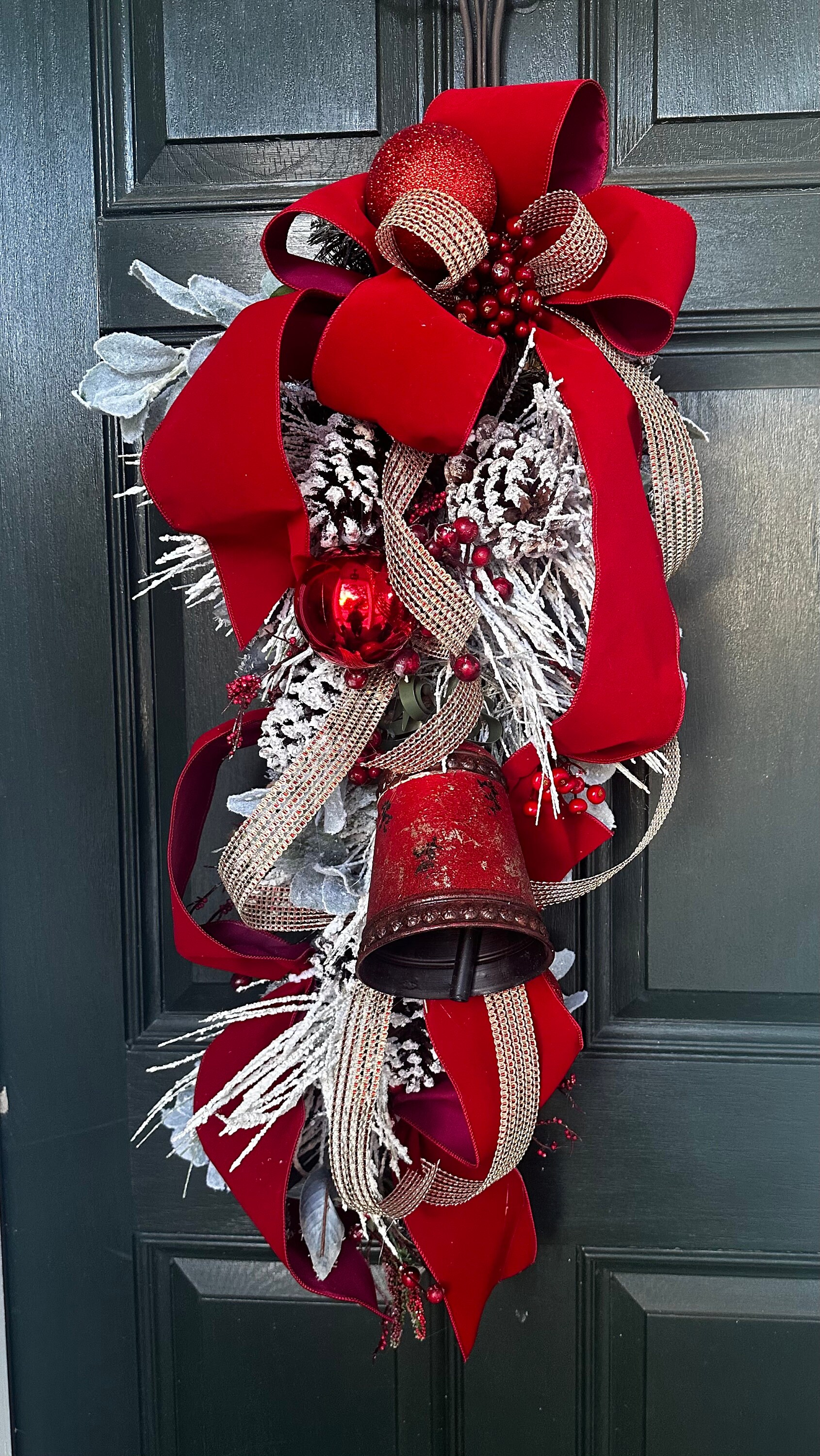 Bells for Christmas. Bell Swag, Christmas Swag, Bell and Snow Swag - Etsy