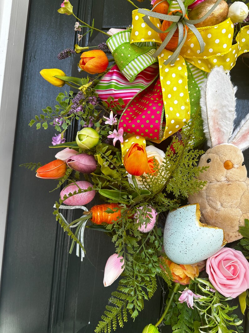 Easter Wreath, Chicken Easter Wreath, Easter Decor, Chicken Decor, Egg ...
