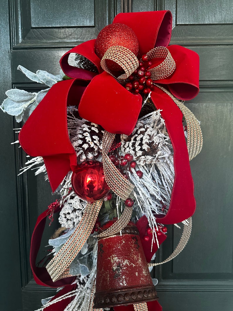 Bells for Christmas. Bell Swag, Christmas Swag, Bell and Snow Swag - Etsy
