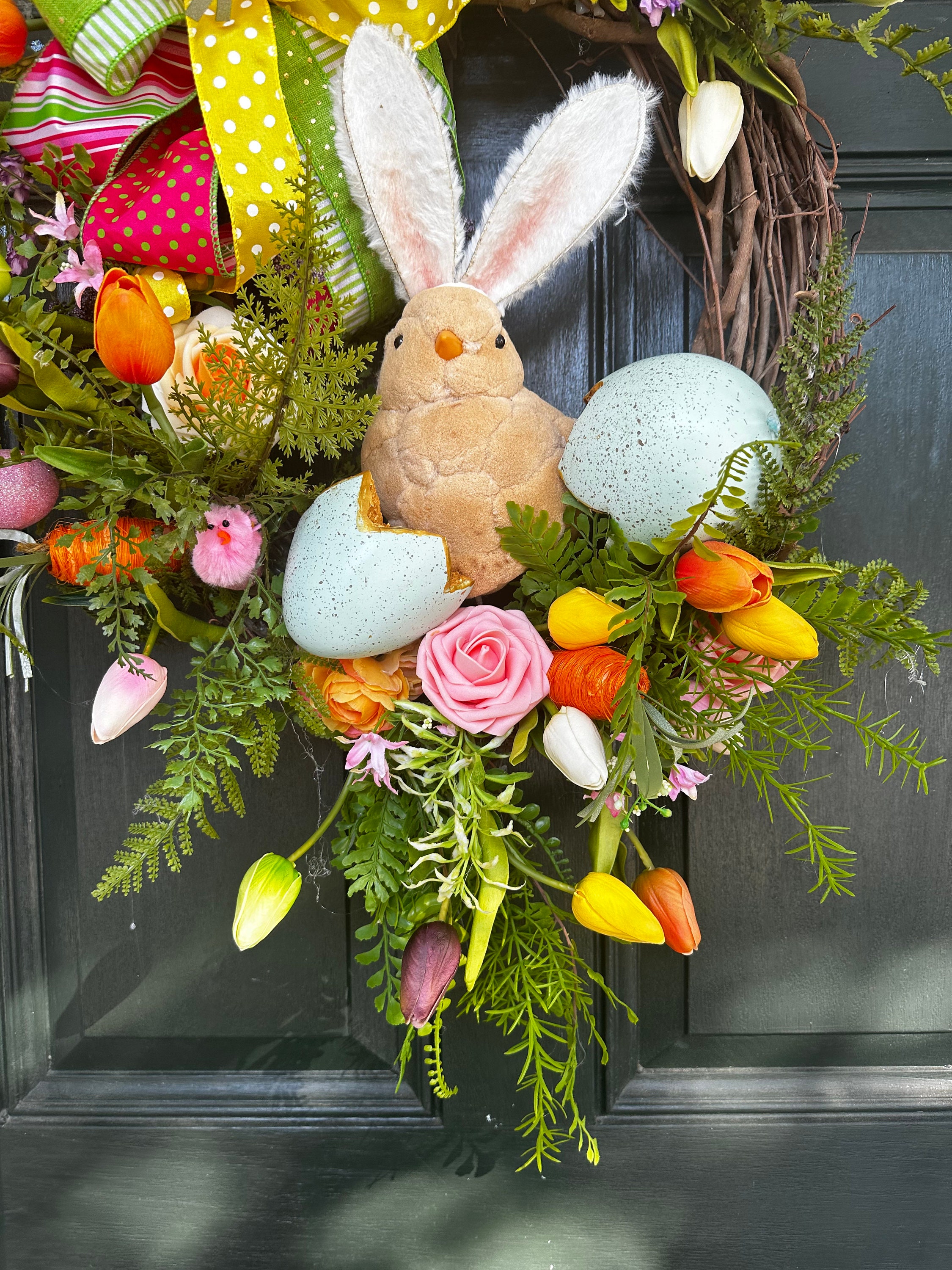 Easter Wreath, Chicken Easter Wreath, Easter Decor, Chicken Decor, Egg ...