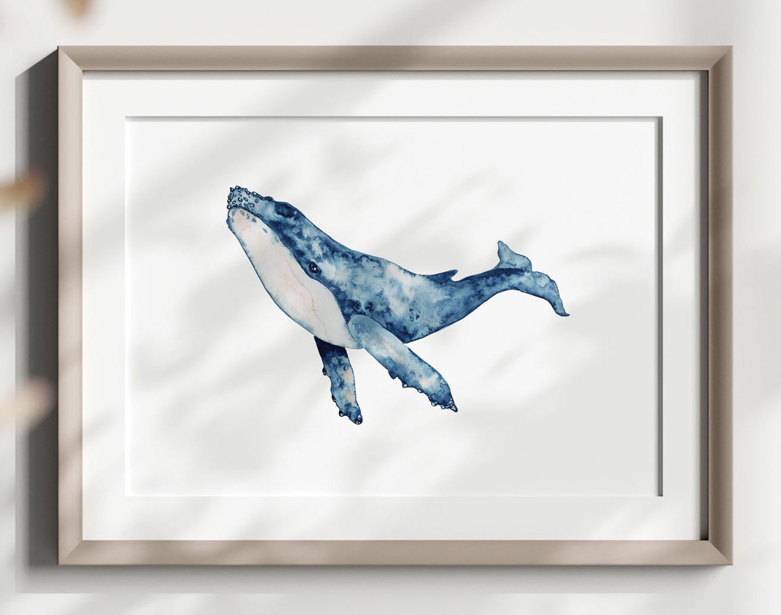Humpback Whale Wall Art, Printable Wall Art, Ocean Life Home Decor ...