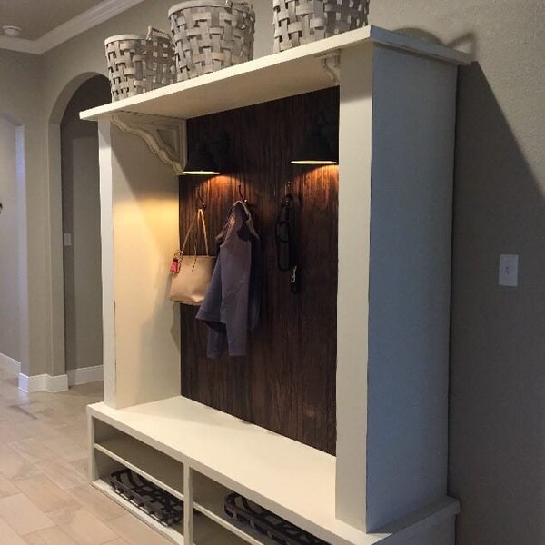 Hall Tree With Bench and Storage - Etsy