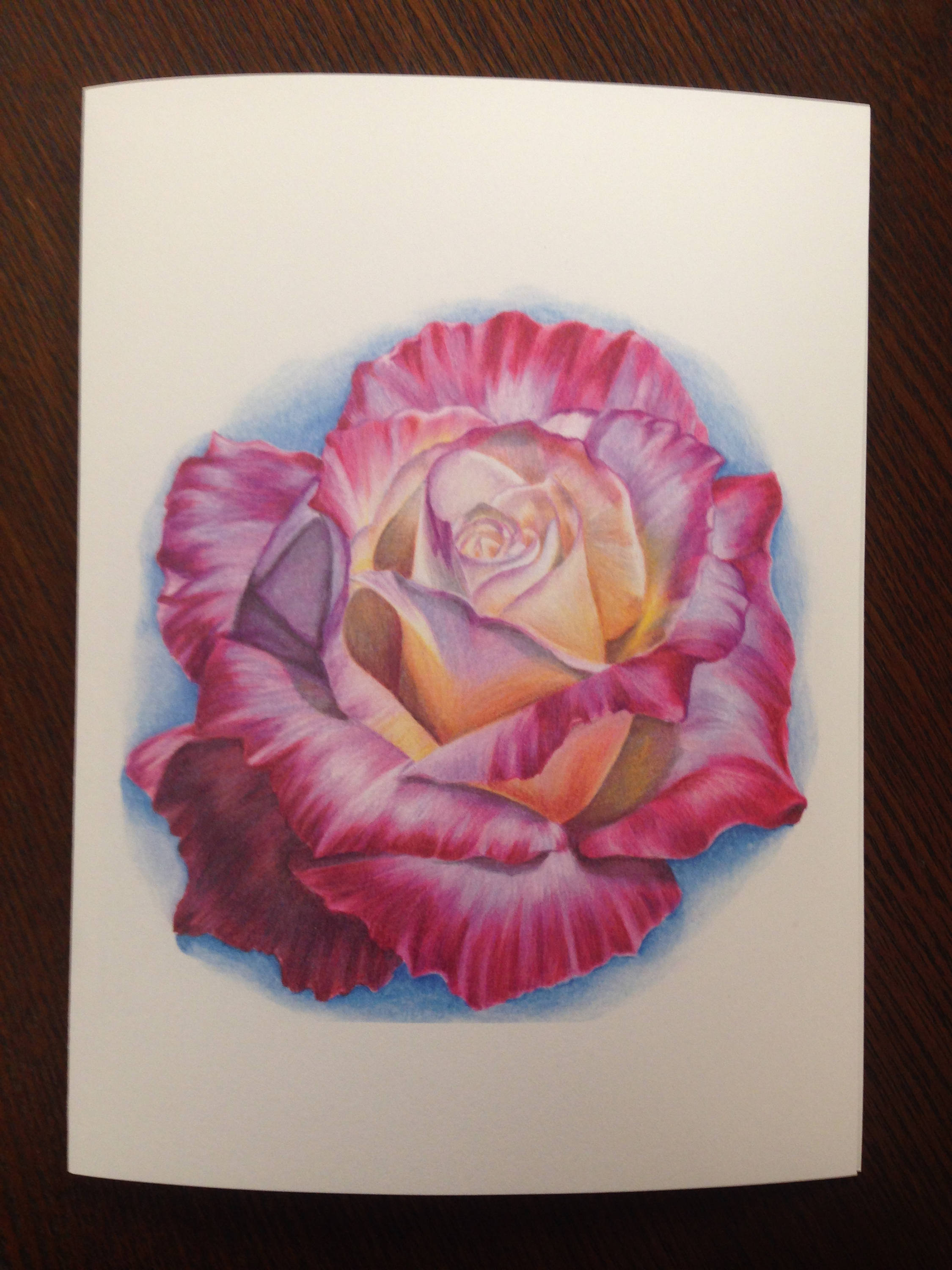 Pink Rose Card - Etsy