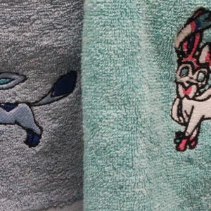 Cute Eevee Evolution Eeveelution Embroidery Hand Towels - Etsy