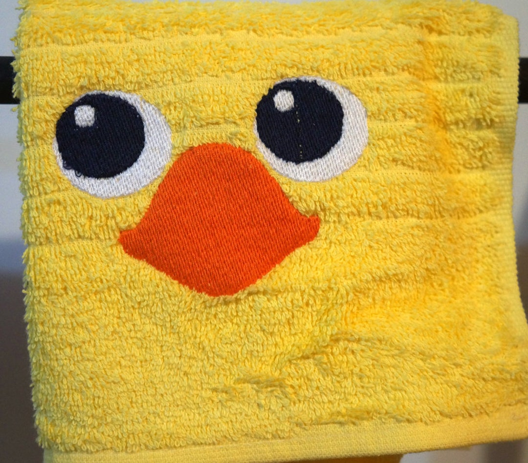 Cute Chocobo Tales Face Yellow Embroidered Hand Towel - Etsy