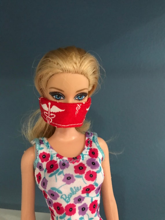 Barbie Doll Mask for 11 Doll medical red caduceus for | Etsy
