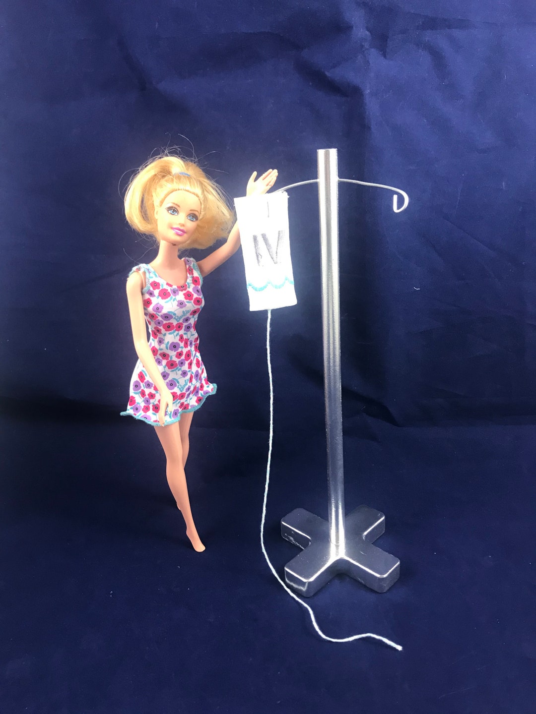 IV Pole for Doll Hospital With Embroidered IV Bag for 11" Doll or ...