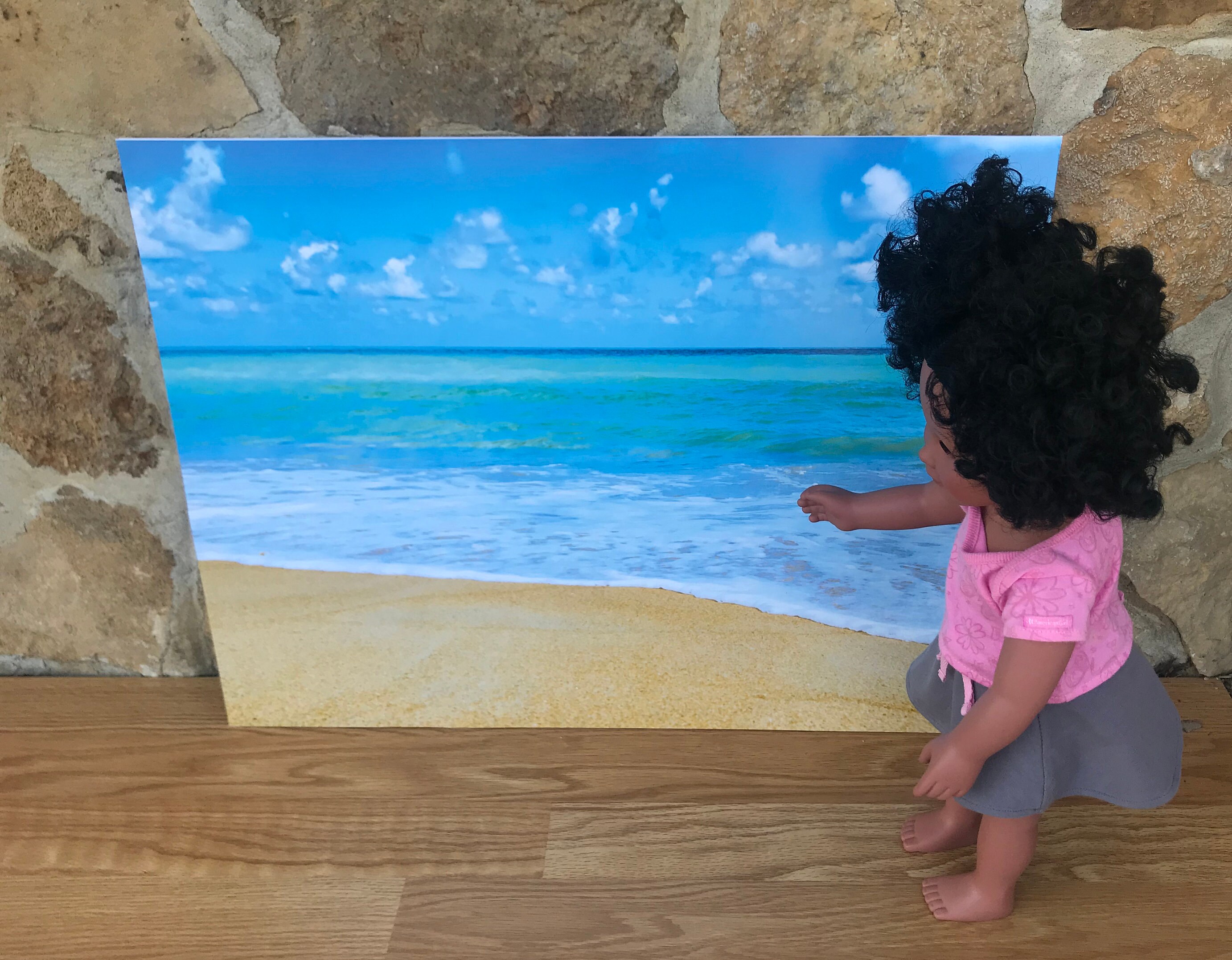 Ocean Beach Backdrop Scene for 18" Doll or American Girl Doll With ...