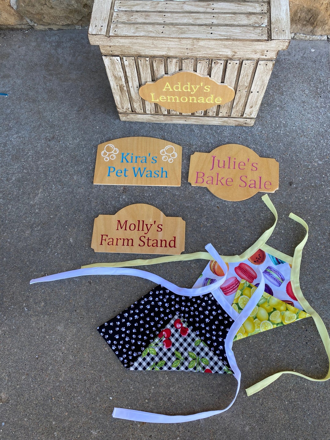 Farm Stand, Lemonade, Bake Sale, Pet Wash Wooden Stand & Personal ...