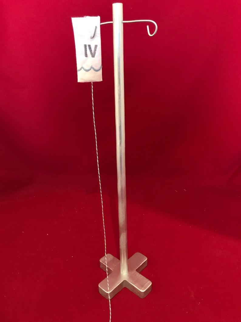 IV Pole for Doll Hospital With Embroidered IV Bag for 18" Doll or ...