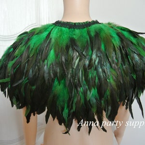 RED Feather Cape Top Feather Jacket Feather Shawl Rooster Feather Cape ...