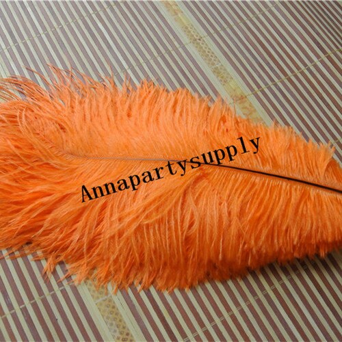 100 Pcs Orange Ostrich Feather Plume for Wedding Party Supply - Etsy