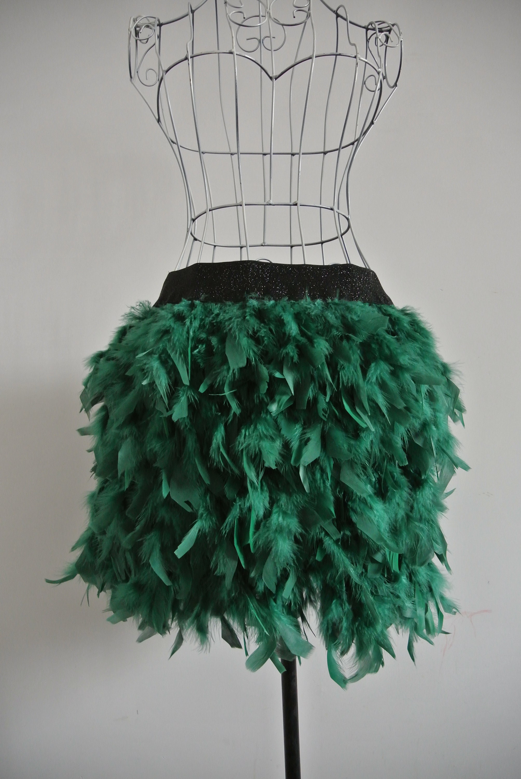 15 Colors Dark Green Deep Green Feather Skirt for Dancing Showgirl ...