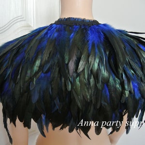 RED Feather Cape Top Feather Jacket Feather Shawl Rooster Feather Cape ...