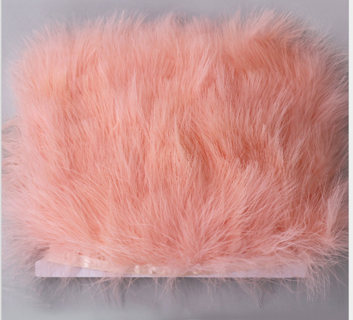 1 Yard Turquoise Marbou Feather Fringe Turkey Feather Fringe - Etsy