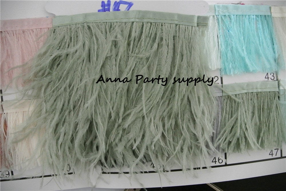 1 Yard Ostrich Feather Fringe Trim Ostrich Trim for Sewing | Etsy