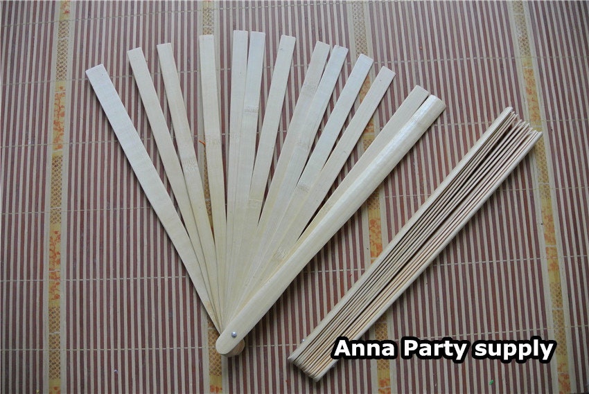 10 Piece Bamboo Fan 13pcs Staves per Fan - Etsy